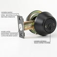 Double keyed Deadbolt Lock - Keyed on Both Sides, 2-Way Adjustable ...