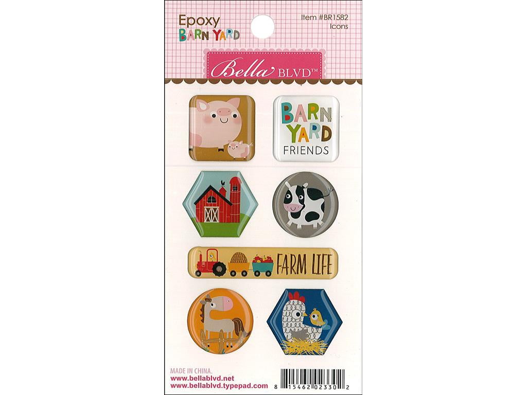 Bella Blvd Barnyard Sticker Epoxy Icons - Walmart.com