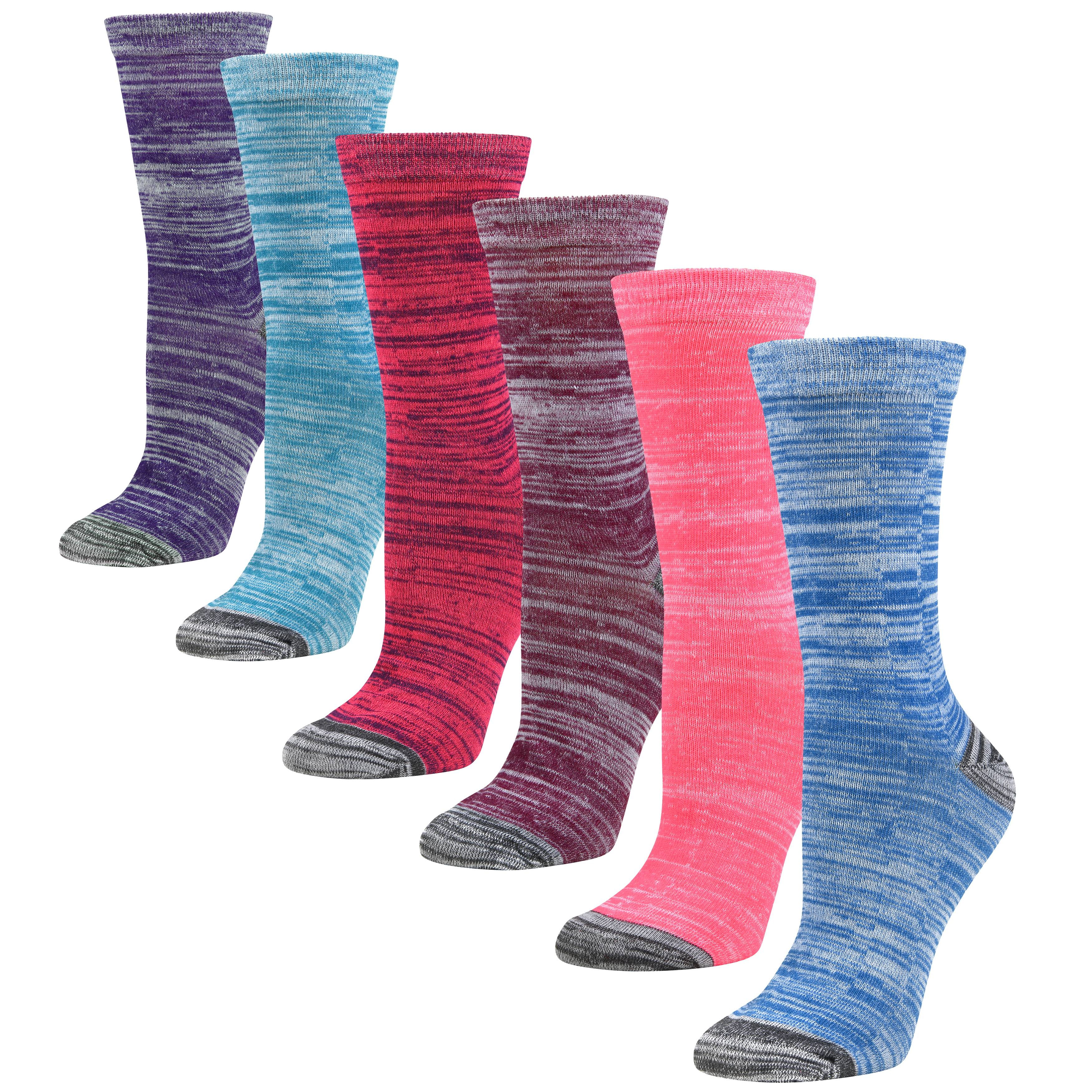 6 Pairs Women’s Colorful Crew Socks Novelty Patterned Fun Socks for ...