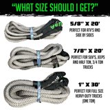 Rhino USA Superior Build Quality Kinetic Energy Recovery Rope with Free ...