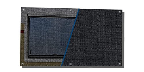 Carefree 902001BLK Black 52" Height x 40" Wide Solid Vinyl Window Cover ...