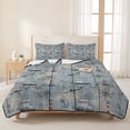 Sailing Anchor Compass Fish 3 Pieces Quilt Set,1 Quilt with 2 Shams ...