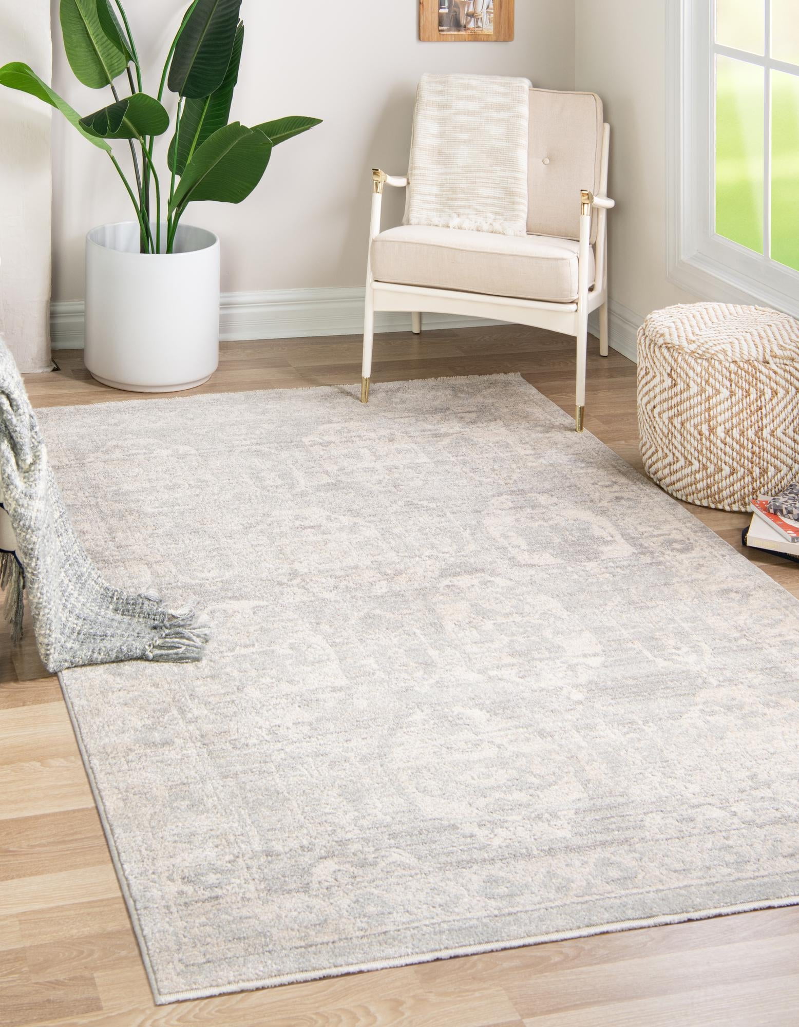 Rugs.com Lola Collection Rug – 8' x 10' Gray Medium Rug Perfect For ...