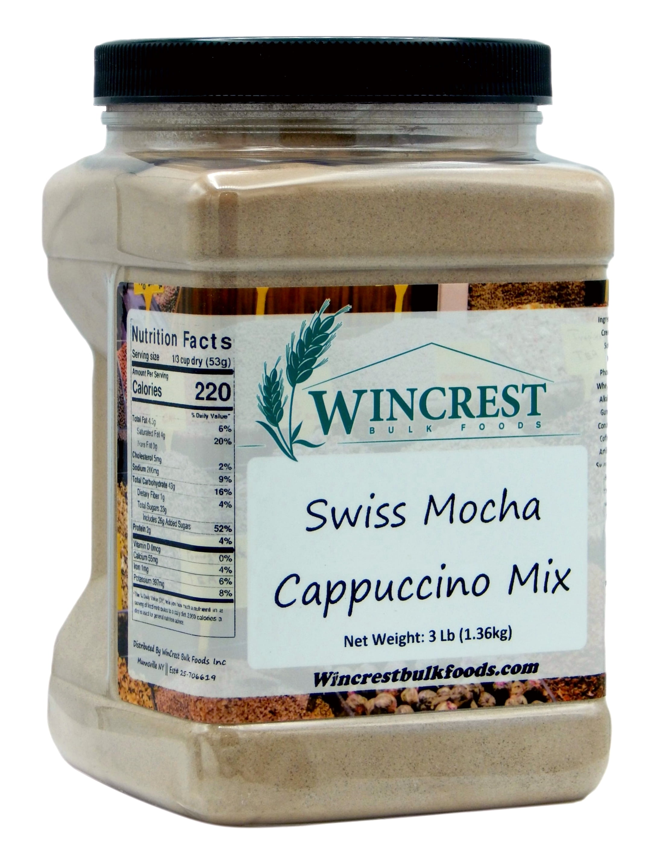Swiss Mocha Cappuccino Mix - 3 Lb Tub - Walmart.com