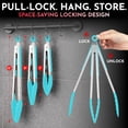 Kitchen Tongs with Silicone Tips Set of 3 Heat Resistant Tongs for ...