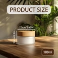 100ml Bamboo Lid Frosted Glass Bottle Cream Jars Empty Refillable ...