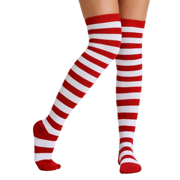 Red White Striped Socks