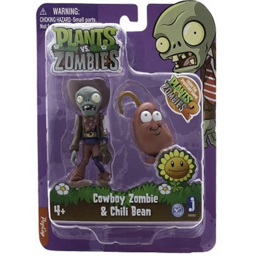 Plants vs. Zombies 3" Cowboy Zombie with Chili Bean Figure and ...