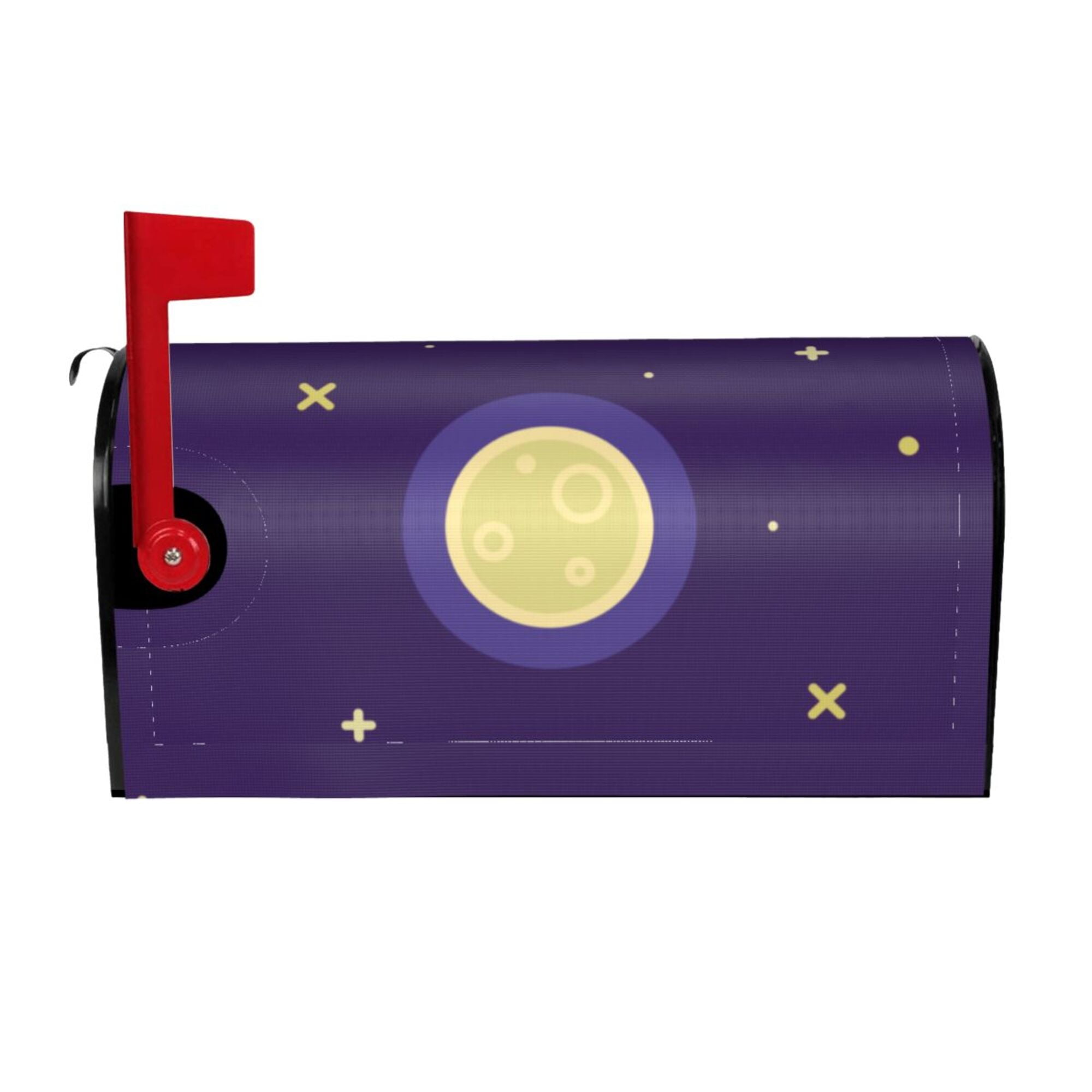 TEQUAN Cartoon Moon Night Sky Magnetic Mailbox Cover, Mailbox Wraps ...