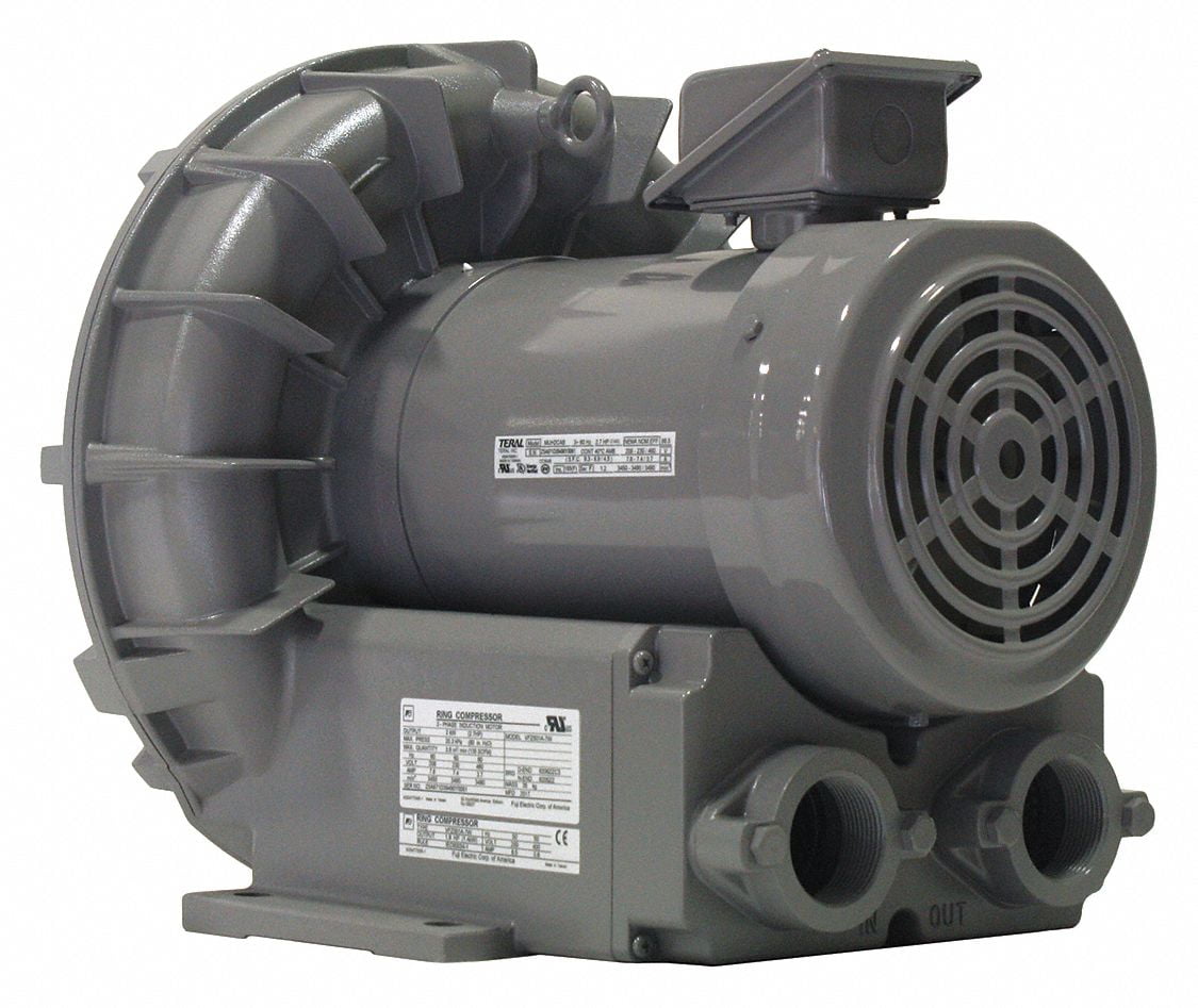 Fuji Electric Regenerative Blower, 2 11/16 hp,83 in wc VFZ501A-7W - Walmart.com