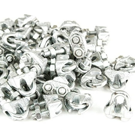 Red Hound Auto 50 Galvanized Zinc Plated Wire Rope Clip Clamp Chain 1/8 ...
