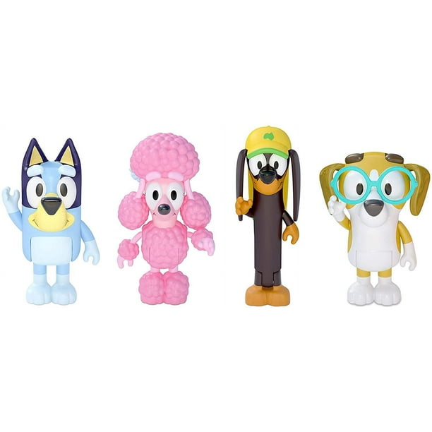 Bluey & Friends Action Figure 4-Pack | Bluey | Snickers | Coco | Honey ...