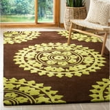 Soho Brown/Green Rug Rug Size: Round 6' - Walmart.com