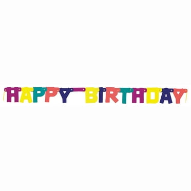 Happy Birthday Plastic Wall Banner, 60ft x 27ft - Walmart.com