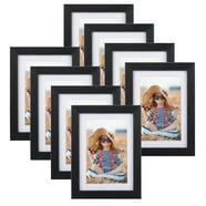 5x7 Gold Picture Frames Set of 6, Horizontal Display for 5x7 Photo with ...