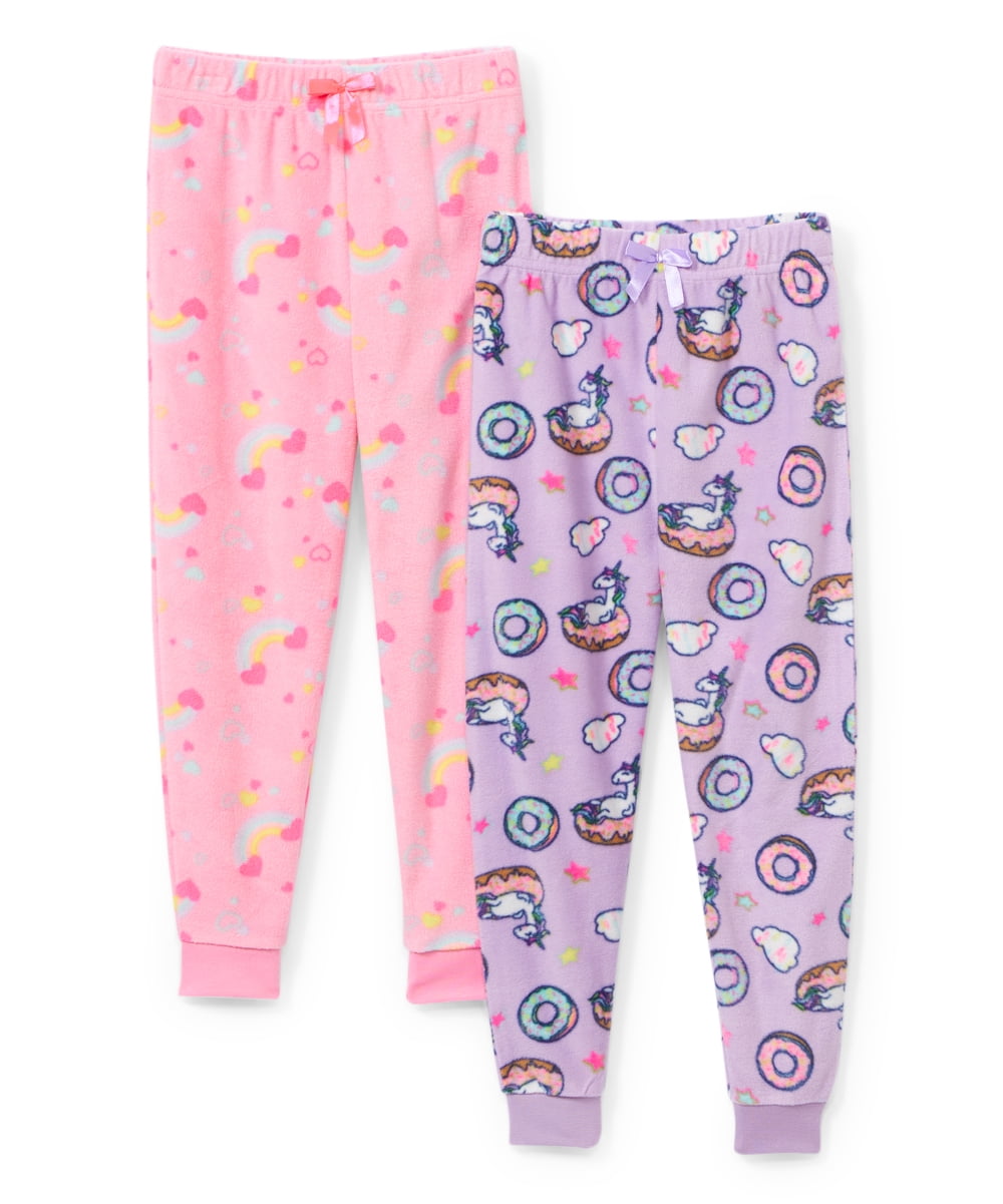 Freestyle Revolution Girls 2 Pack Fleece Pajama Pant Set with Matching ...