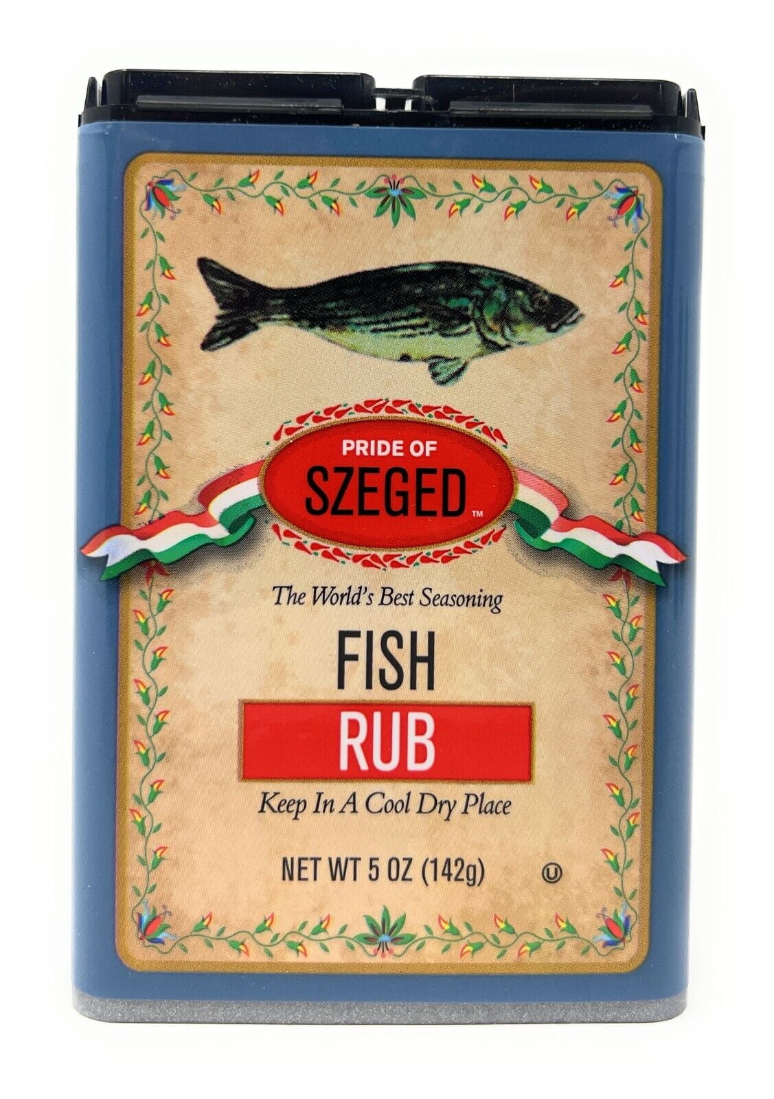 Szeged Fish Rub, Gourmet Seasoning, 5 oz tin - 2 Pack - Walmart.com