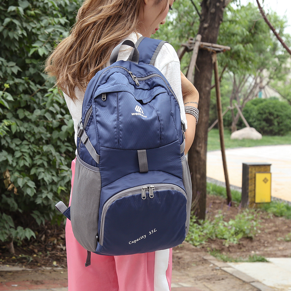 Lightweight Nylon Foldable Backpack Water-resistant Backpack Folding ...