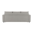 ACME Connie Fabric Upholstered Sofa with Sleeper and 2 Pillows in Beige ...