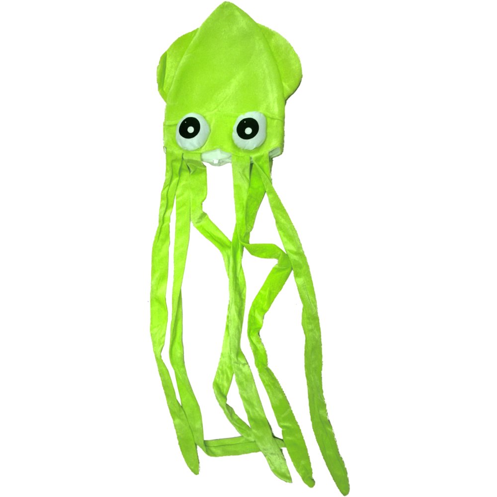 Novelty Green Squid With Long Tentacles Party Hat Cap Costume Accessory ...