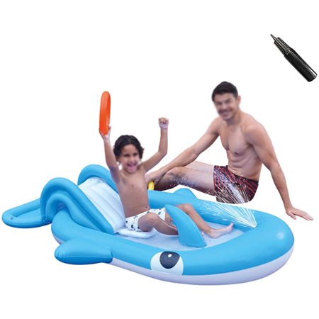Portable Kids Pool Water Slide Family Lounge Inflatable Pool Medium ...