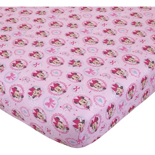 Disney Polyester Crib Sheets, Minnie Bows Are Best - Walmart.com
