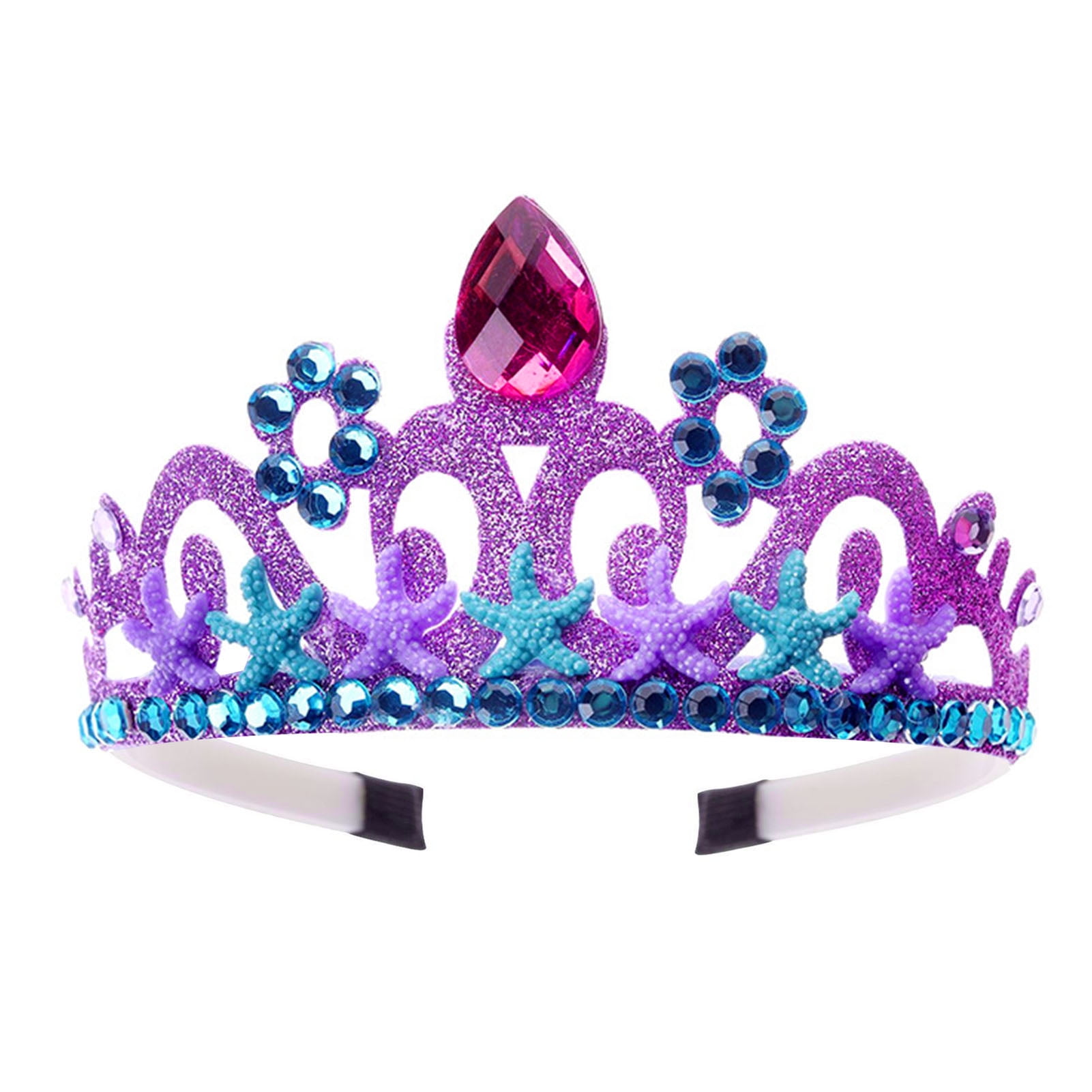 Ocean Starfish Mermaid Princess Headband Rhinestone Crown Princess ...