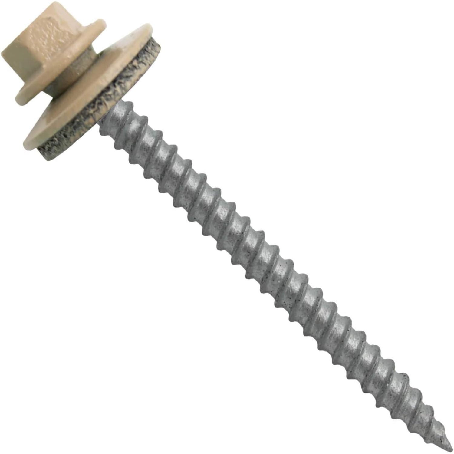 Metal Roofing Screws: (250) 12 x 2-1/2" TAN Hex Head Sheet Metal Roof ...