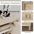 HIUU Wood Sideboard Cabinet with Adjustable Shelves,Credenza Storage ...