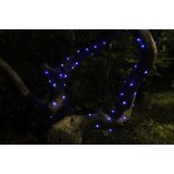 20 ft. 100-Micro LED Integrated LED Solar String Light in Blue ...