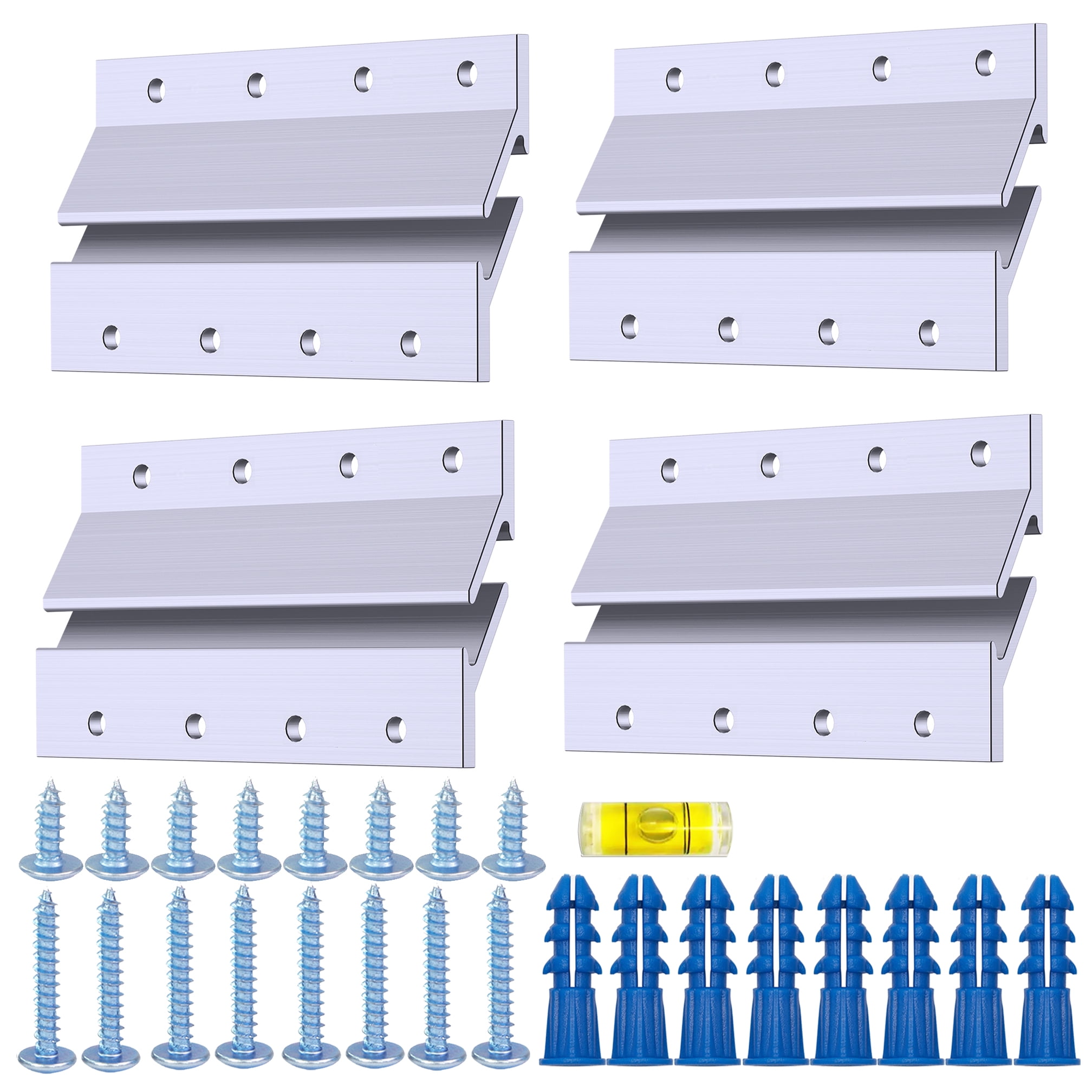 French Cleat Hanger 4 Inch - 4 Pack - Picture, Mirror, Whiteboard ...