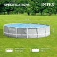 "Intex 15'x42"" Prism Frame Above Ground Pool Set with Steel Ladder ...