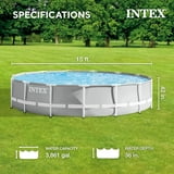 "Intex 15'x42"" Prism Frame Above Ground Pool Set with Steel Ladder ...