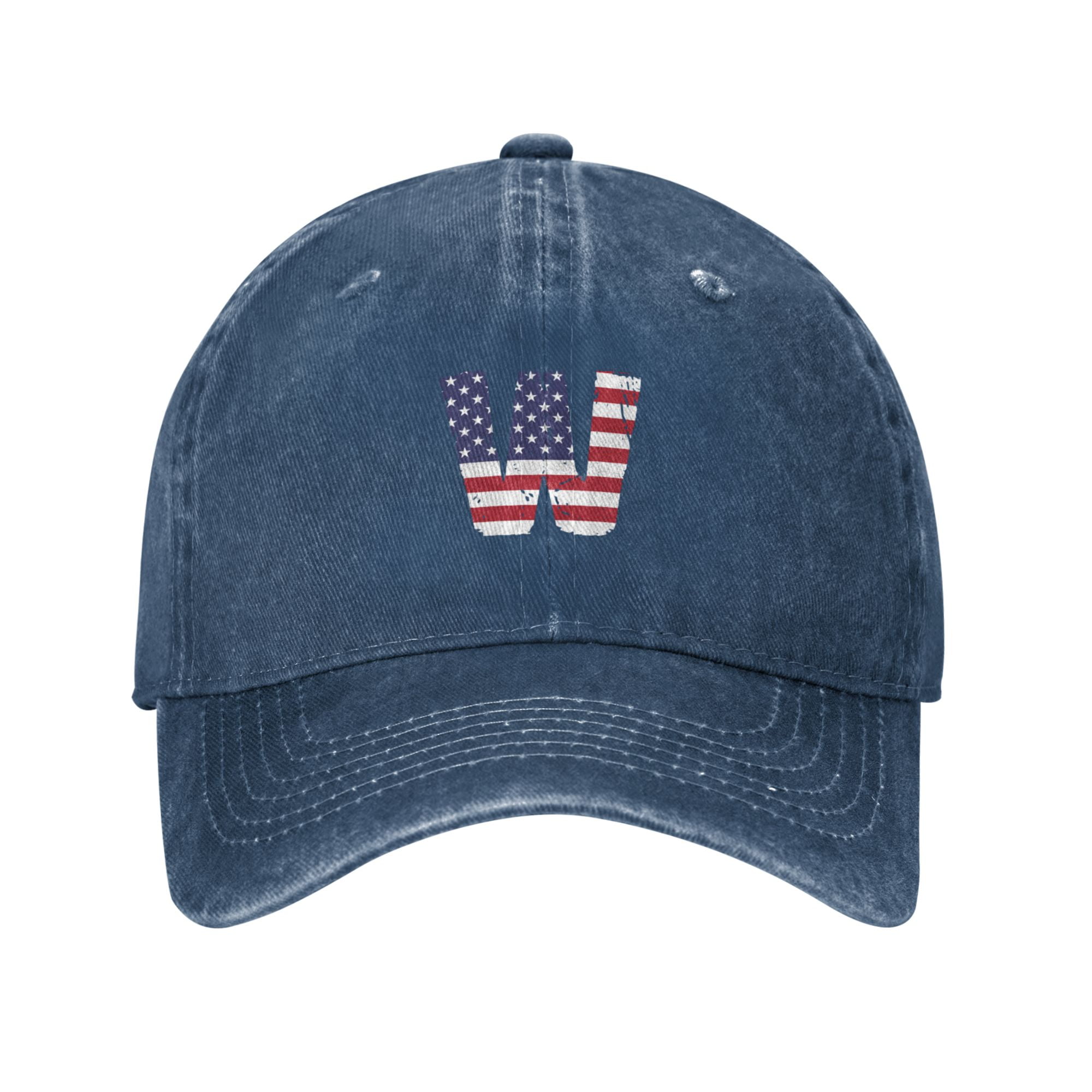 ZICANCN Adjustable Baseball Cap Women, Letter W Usa Flag Stickers Hats ...