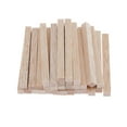 Wooden Sticks (30) Unfinished Natural Square Wooden Dowel Rods Craft ...