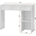 Classic Dorm Desk Bookshelf - White - Walmart.com