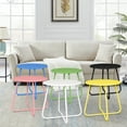 Ecomex Round Metal Side Table, End Table, Small Patio Coffee Table for ...