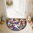 Japceit Easter Welcome Doormat, Half Circle Absorbent and Non-Slip ...