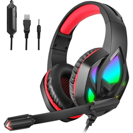Gaming Headset, Over-Ear Gaming Headphones with Noise Canceling Mic ...