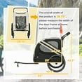 2-in-1 Pet Bike Trailer for Small Dogs, Road-Visibility Dog Stroller Bicycle Carrier, Weather ...