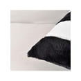 Black And White Striped Faux Fur Throw Pillow Cover For Sofa Living ...