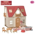 Calico Critters Red Roof Cozy Cottage, Miniature Village Dollhouse with ...
