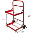 Red Aluminum Recycling Cart, 6E+1 lbs Capacity, 29x21x43 inches$$Office ...