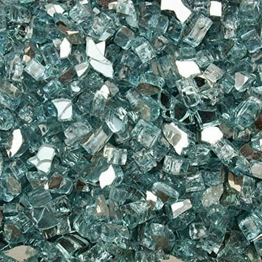 Celestial Fire Glass 10lb Silver Reflective Fire Glass Diamonds for ...