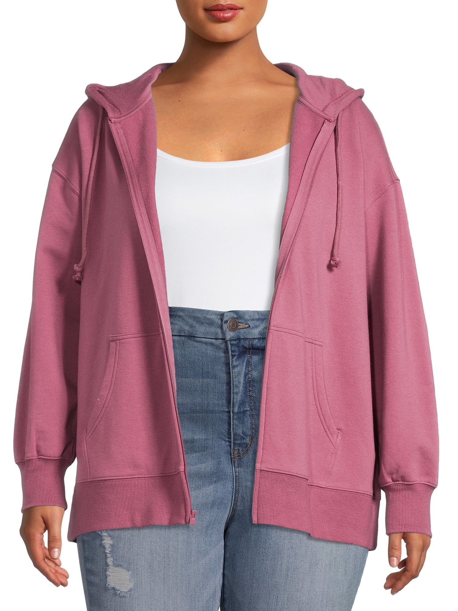 Terra & Sky Women's Plus Size Zip-Front Hoodie - Walmart.com