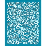 1pc Script Writting Clay Stencils English Character Non-Adhesive Silk ...