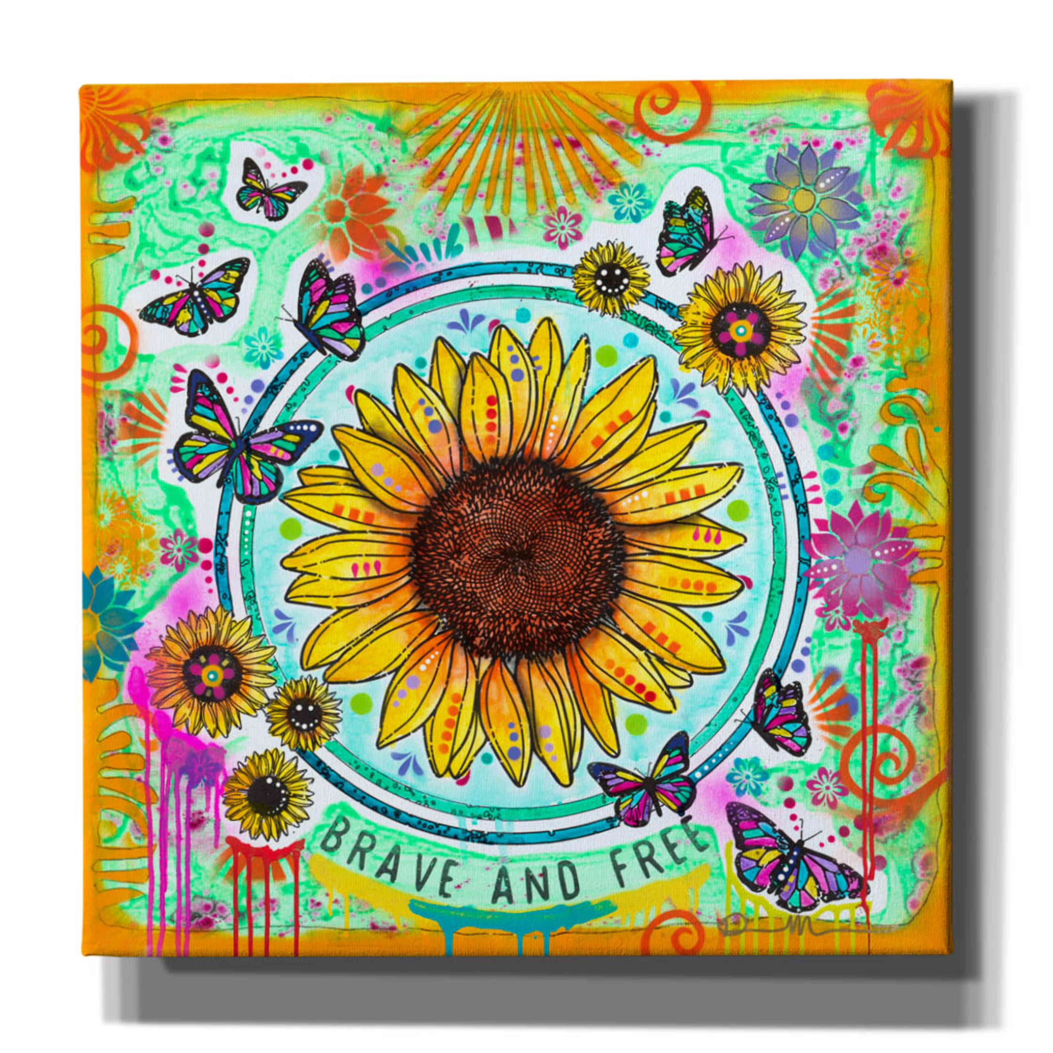 Epic Graffiti 'Brave and Free' by Dean Russo, Canvas Wall Art, 12"x12 ...
