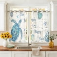 Blue Sea Turtle Sheer Curtains 45 Inch Long 2 Panels, Beach Happy Place ...