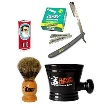 Classic Samurai Men's Shaving Set with CS-102 Stainless Steel ...