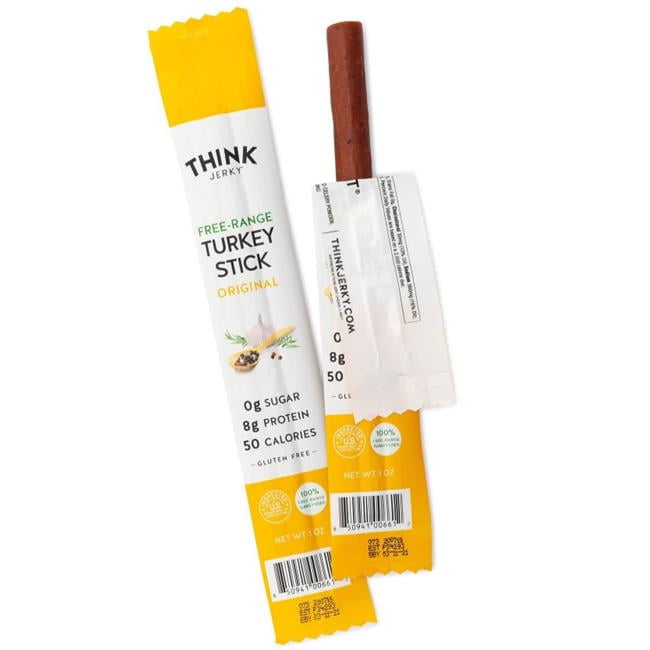 Think Jerky 399624 1 oz Original Turkey Stick - Pack of 20 - Walmart.com